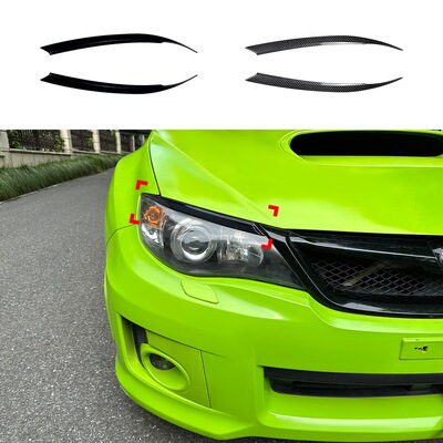 适用斯巴鲁翼豹Impreza WRX STI 2007-14前大灯灯眉车贴跨境改装
