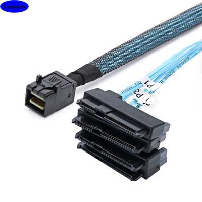 MINI SAS HD SFF-8643转SAS SFF-8482二合一22P仅支持SATA高速线