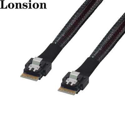 Slimline SAS SFF-8654 4i 38P转8654 4I服务器高速连接线