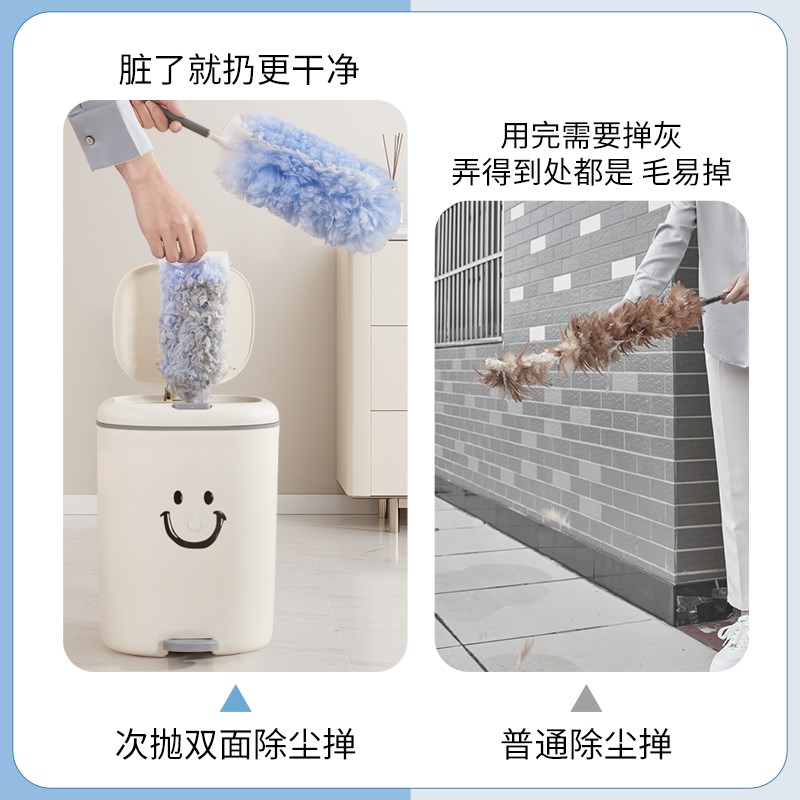 鸡毛掸子除尘扫灰家用静电除尘掸床底清扫神器一次性可伸缩加长