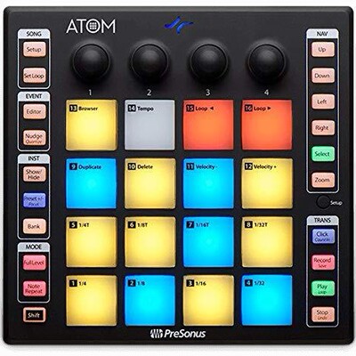 PreSonus ATOM/ATOM SQ表演制作MIDI键盘DJ控制器打击垫