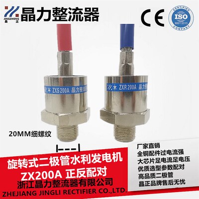 旋转二极管ZX200AZXS200A正极ZXR200A负极 细螺纹20MM M20