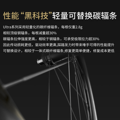 迈金EXAR Ultra2023碳纤维轮组碳刀公路自行车开口管胎碟刹轮组