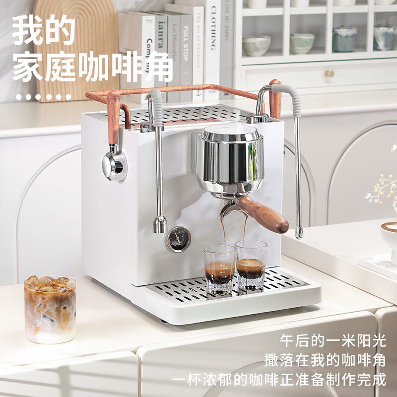 DHRON迪揽海豚7107意式半自动咖啡机家用小型商用奶茶店蒸汽式