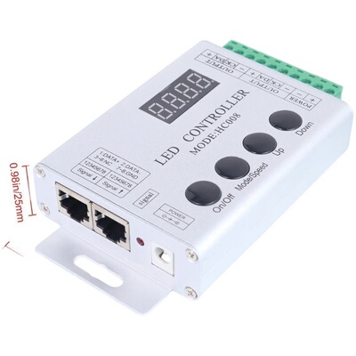 HC008幻彩led控制器2811WS2812B1903全彩灯带12V无线遥控调光器5V