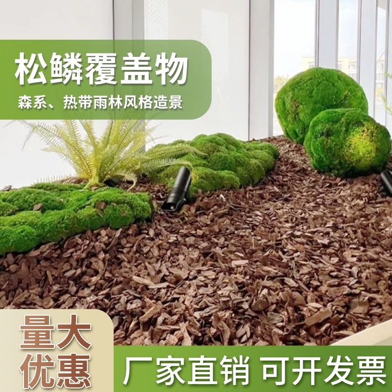 松树皮土壤有机覆盖物腐熟松鳞庭院树穴园艺铺面花园装饰造景垫材