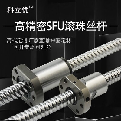 滚珠丝杆套装SFU1605 2005 1204精密升降丝杠螺母副配支撑座加工