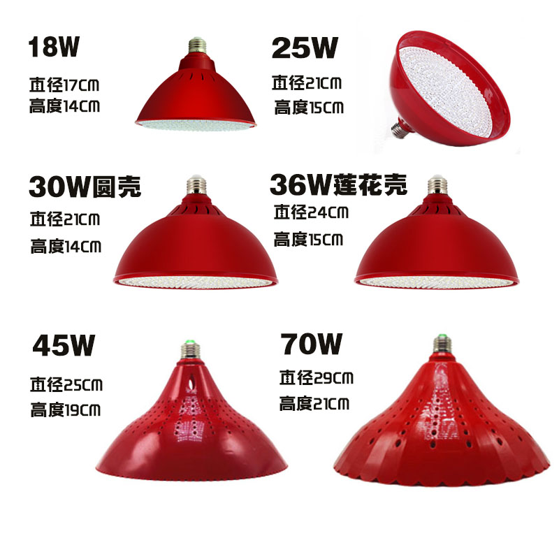 Led猪肉灯生鲜灯市场超市灯25W30W熟食灯鲜肉灯红光暖白节能灯70W