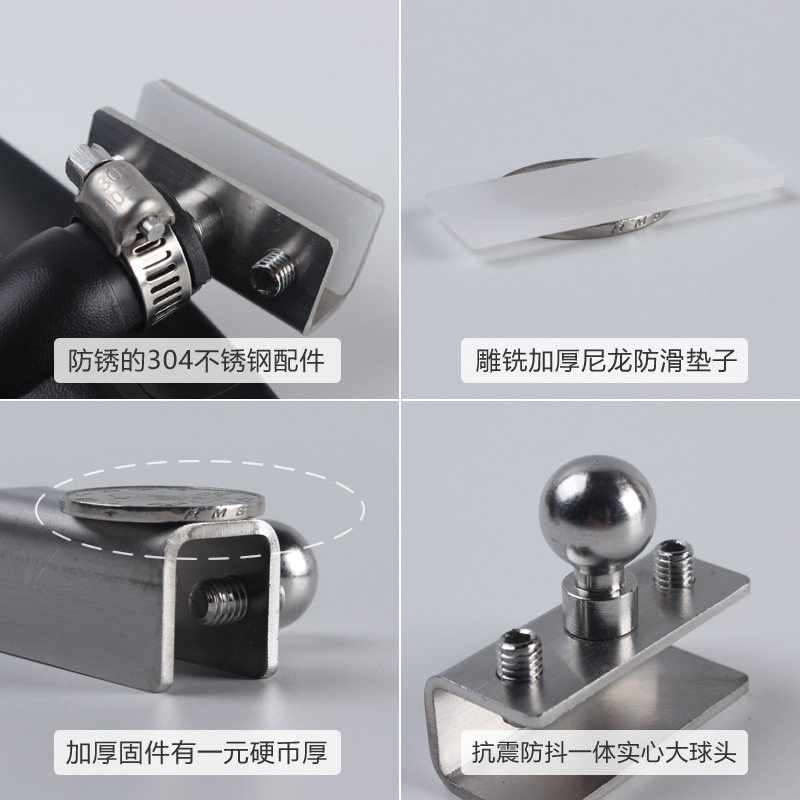 教练车辅助后视小反光镜304不锈钢底座汽车盲区倒车镜360度大视野