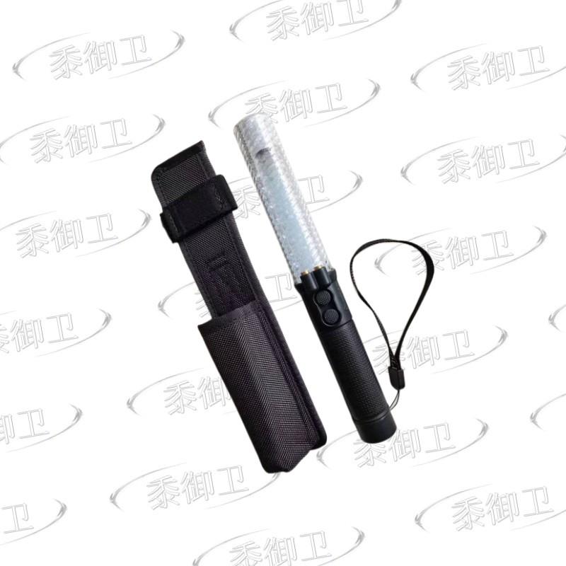 激光灯交通指挥棒手持荧光棒红蓝双闪充电指挥棒带电子哨现货