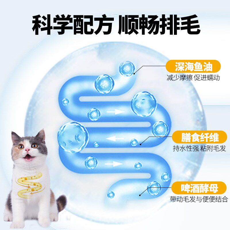 喜萌化毛膏猫咪专用排除去毛球幼猫宠物体内排毛吃的猫草片营养膏