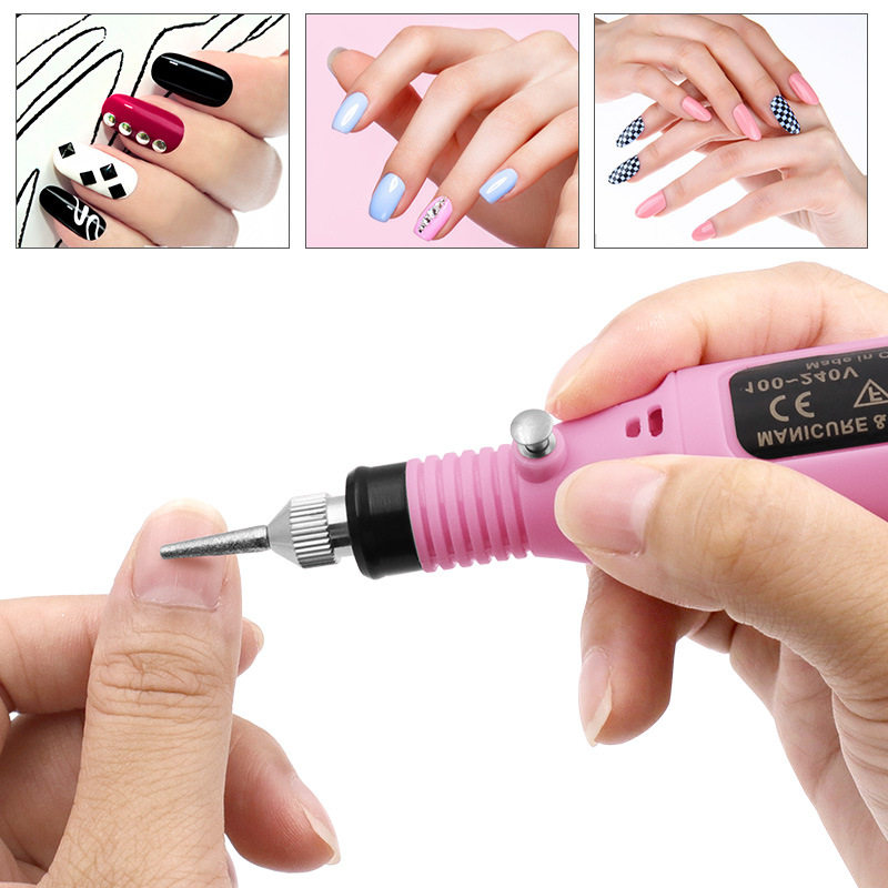 美甲打磨机去死皮打磨抛光笔式磨甲器 USB便携式电动卸甲工具套装