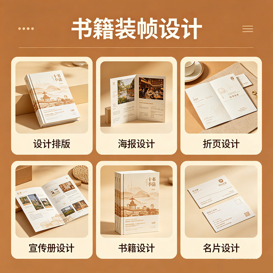 书籍排版制作内页装帧设计宣传画册手册图书杂志封面出图印刷