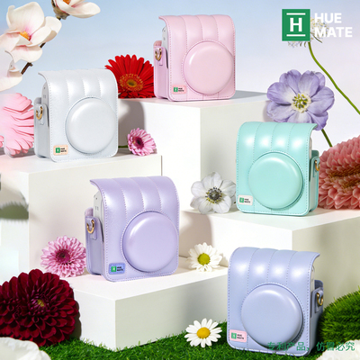 Huemate拍立得mini13相机包适用富士instax 相机收纳包斜挎泡芙包