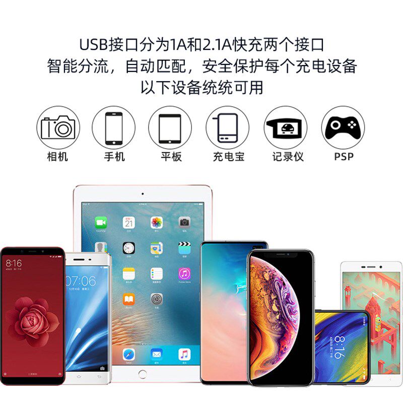 电动车通用USB手机充电器电摩外卖车载改装充电器转换器9-90V防水