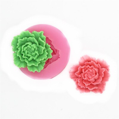 P313牡丹花 糖艺模具 盐雕模具 巧克力模具 矽胶皂模 手工皂模具