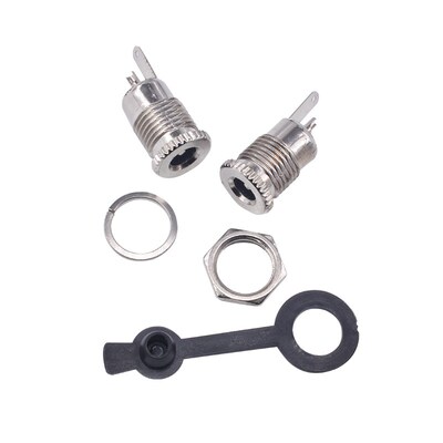 DC-099电源插座DC5.5-2.1/2.5MM直流充电母座接头金属面板安装