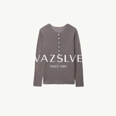 【VAZSLVE/全新奢品】捡漏 格雷系半开领面膜防晒针织衫XZA105