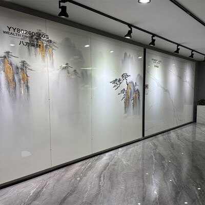 2025年新款h800X2600X9mm岩板连纹电视墙背景墙新中式客厅砖