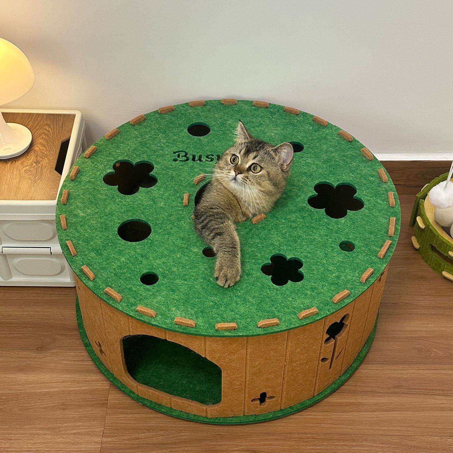 毛毡猫窝猫隧道迷宫钻洞半封闭躲避屋掏掏乐花园甜甜圈猫窝可磨抓