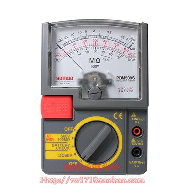 日本三和PDM508S指针式绝缘表停产PDM509S兆欧表高阻表检测仪代替