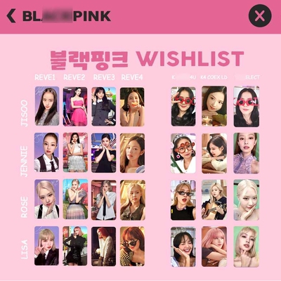 BLACKPINK粉墨BPTG THE GIRLS K4 YG小卡ROSE朴彩英JISOO金智秀