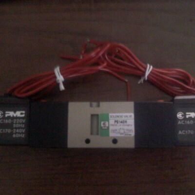 韩国PMC中封式三位五通阀PS140H(24V或220V)
