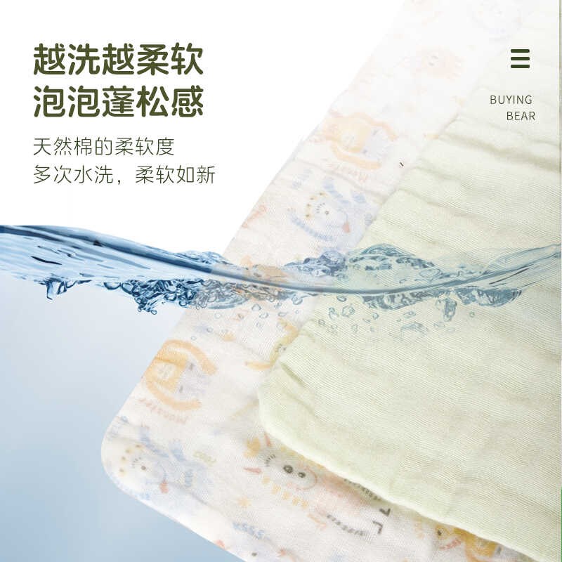 新款婴儿六层泡泡纱男女宝宝口水巾洗脸毛巾柔软小方巾拍嗝巾