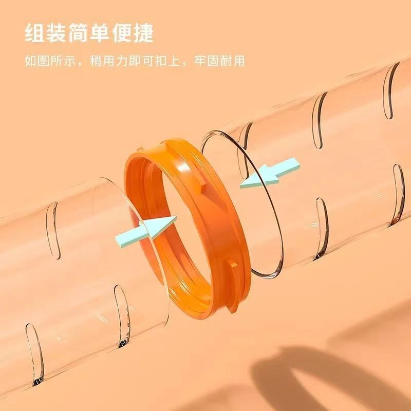 仓鼠笼子管道配件外接浴室跑轮水壶双层平台透明太空舱罩用品大全