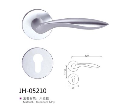 雅佳洁 室内房门锁简约现代木门锁具太空铝分体木门锁JH-05210
