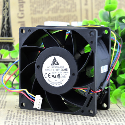 台达DELTA 8038 8厘米12V0.87A双滚珠 四线PWM温控风扇FFB0812SHE