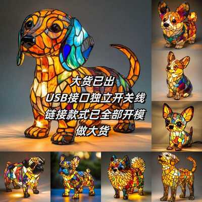 狗狗灯Cat Lamp-Dachshund Lamp-Bigfoot Lamp树脂雕像LED灯