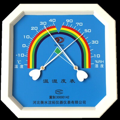 沈拓温湿度计家用挂式大棚工业温度湿度计八角指针温湿度表G2080B