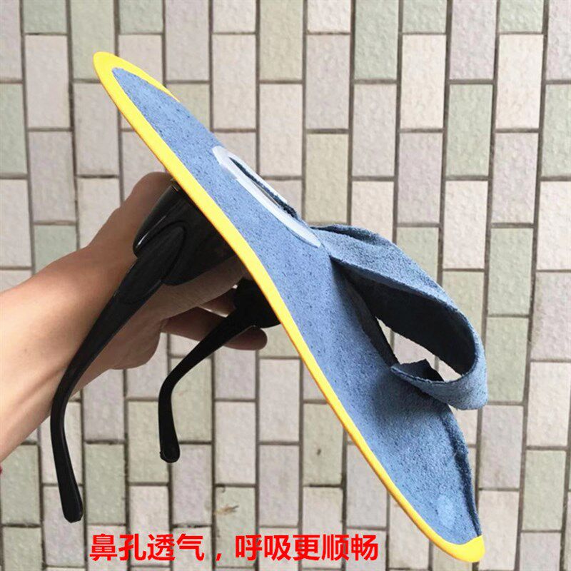 防护面罩焊接眼镜 电焊面具 保护头戴简易黑色眼镜面罩 劳保工具