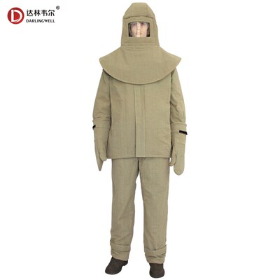 达林韦尔F04消防隔热服1000度高温作业防护避火服耐火焰服黄绿色