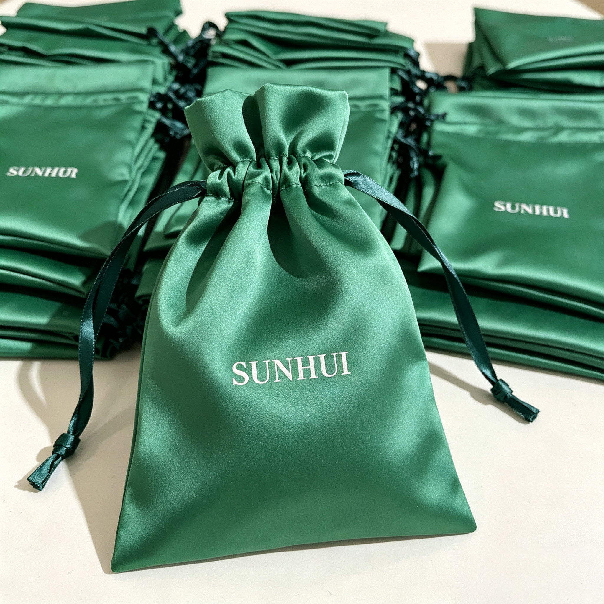 醋酸绸布束口袋珠宝首饰伴手礼品收纳包装袋抽绳小布袋可定制LOGO