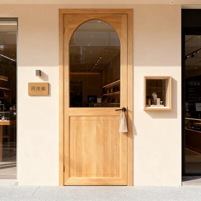 厂现户货复古民宿入门红网实木门家玻MXJ51101璃平开门田园酒店商