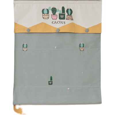 仙人掌儿童房男孩公主房北欧nis罗马帘窗帘飘窗升降遮光提拉窗帘