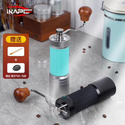 IKAPE探险家T1手摇磨豆机 咖啡豆研磨机 家用手冲咖啡器具 暗影黑