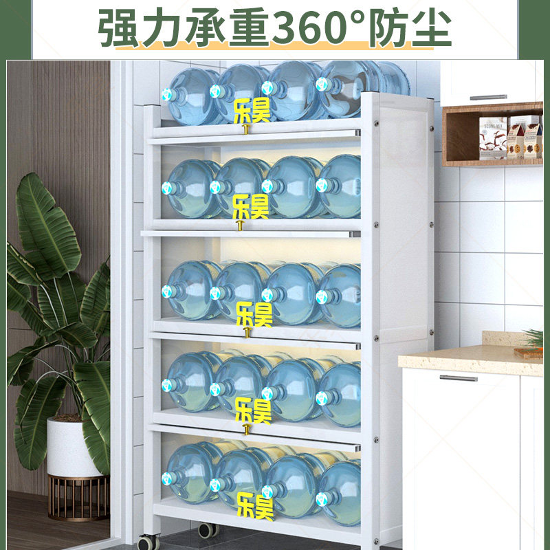 厨房置物架落地多层收纳柜子多功能带门碗柜微波炉锅具餐边储物柜