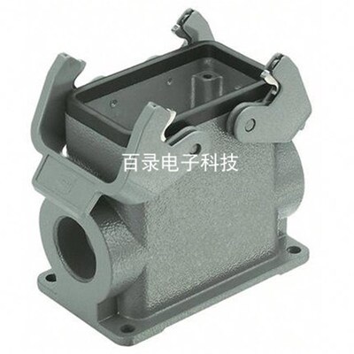 harting矩形航空插头19300100272表面装底座2*M32 重载连接器10芯