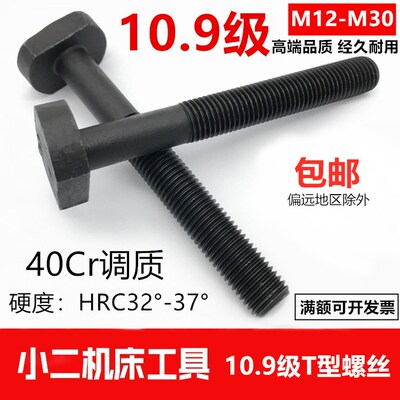 40Cr加硬10.9级T型螺丝冲床铣床螺杆螺栓T形模具压板螺丝M12-M24