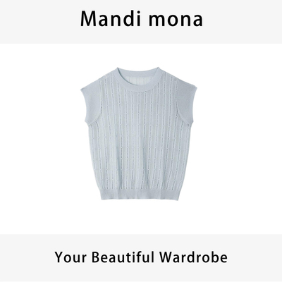 Mandi mona / 【静夜思】 百搭圆领针织上衣MM610W230
