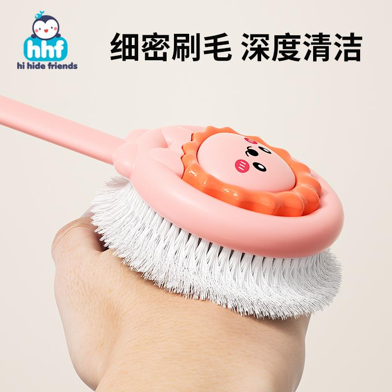 儿童搓澡神器擦后背长柄软毛刷子宝宝自主洗澡用品按摩沐浴清洁刷