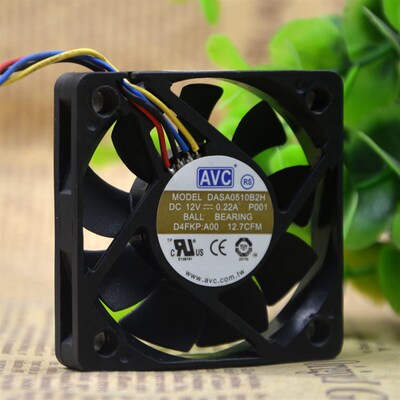 AVC DASA0510B2H 5010 5厘米 12V 0.22A 4线 PWM温控静音散热风扇