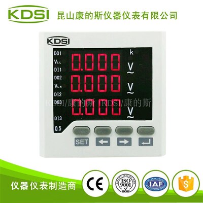KDSI智能数显三相数显电流表BE-72 3AV500V  电源80-270V