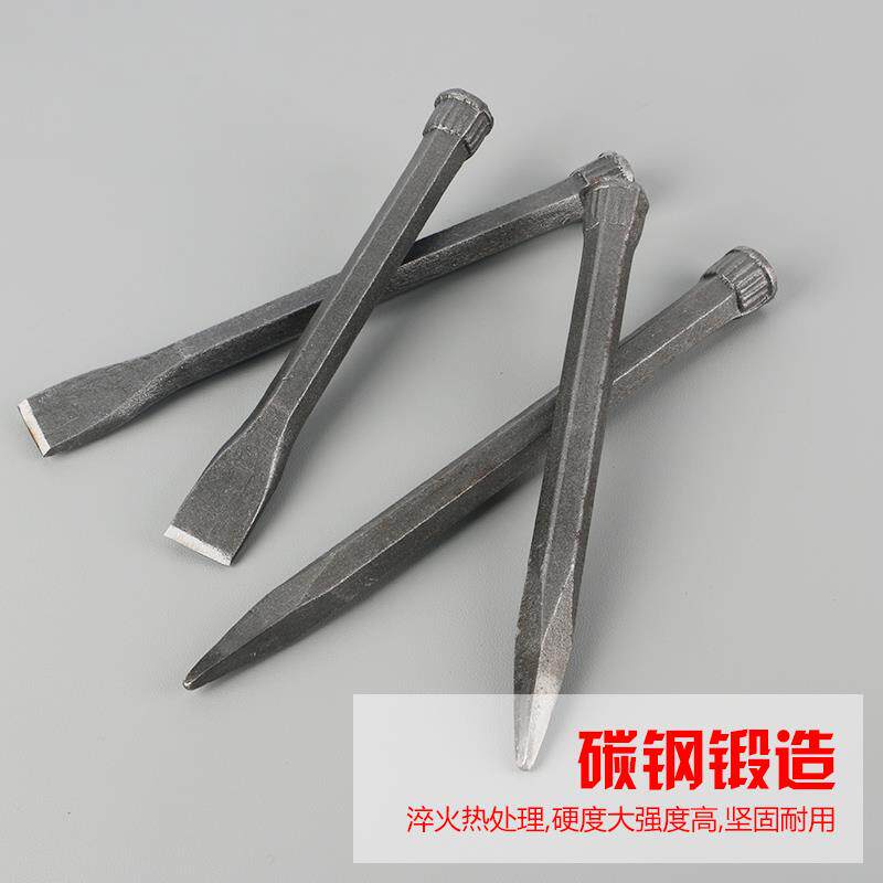 石工凿錾子特种钢1凿子扁凿水泥凿子高碳钢手工凿尖凿高硬度包邮