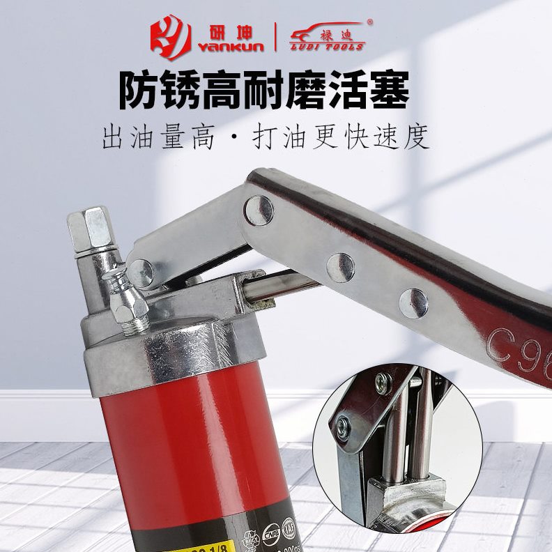 甄选黄油枪手动双压杆600cc汽车工程机械注油器五金工具打油配件9