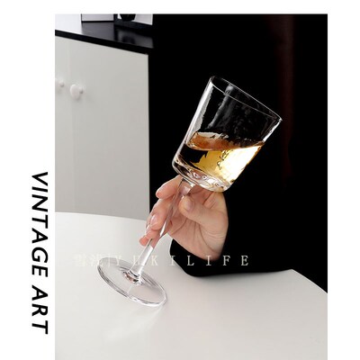 秋山无云复无风 溪头看月出深松中古杯vintage酒杯高脚红酒杯子