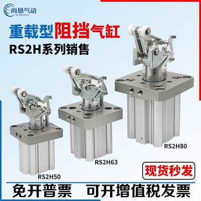 流水线阻挡器气缸RS2H50 63 80-30BM-D-40DL-BL-DM-TL-TM止动气缸